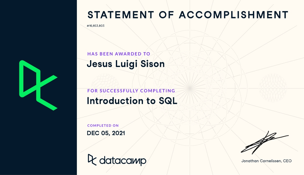 Jesus Luigi Sison | Web Developer | Software QA